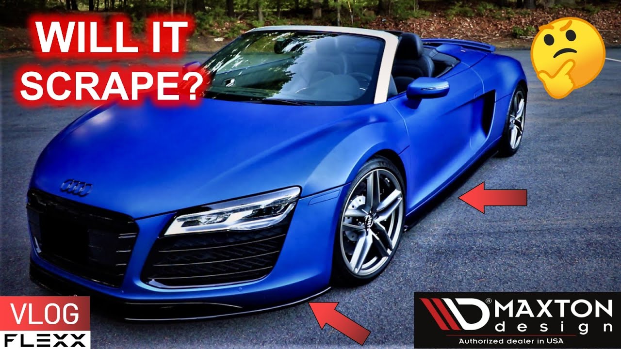 R8 Mods: Front Splitter Lip & Side Skirt install on Gen1 Audi R8 V8 ...