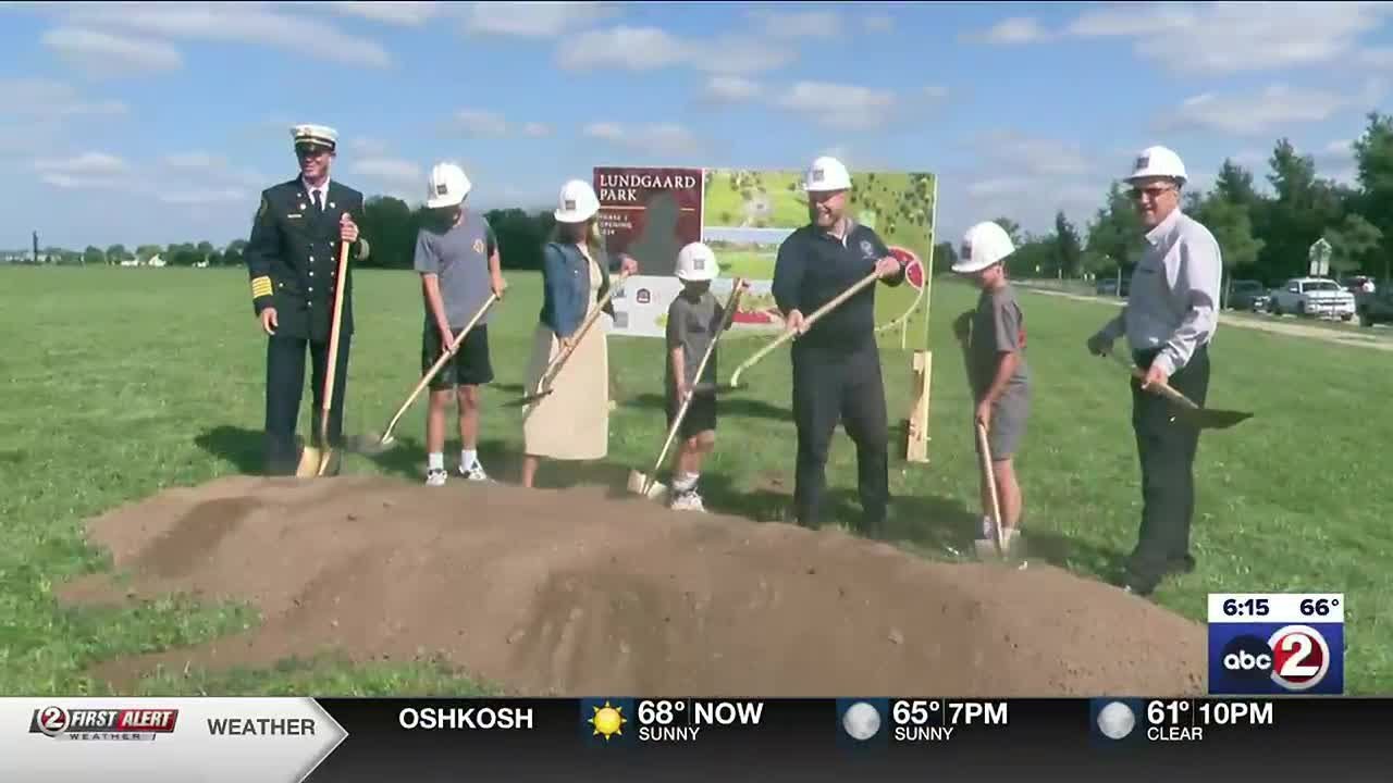 Appleton breaks ground on park dedicated to fallen firefighter Mitch ...