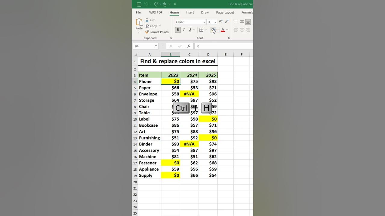 Find and replace colors in excel #exceltutorial #exceltips #exceltricks #excel - YouTube