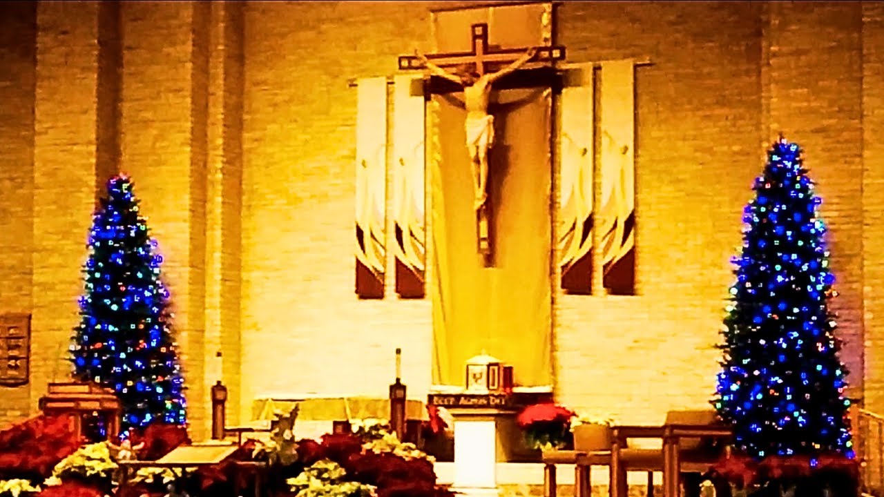 Christmas Tree Lights with Beautiful Church Scenery | Peaceful & Serene ...