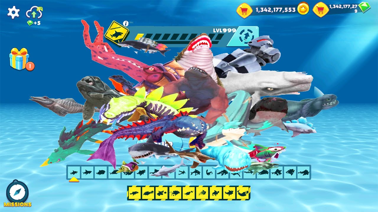 Hungry Shark Evolution - GIANT NEW TRIPLE SHARK - BIG Fin, Finn n Finny ...