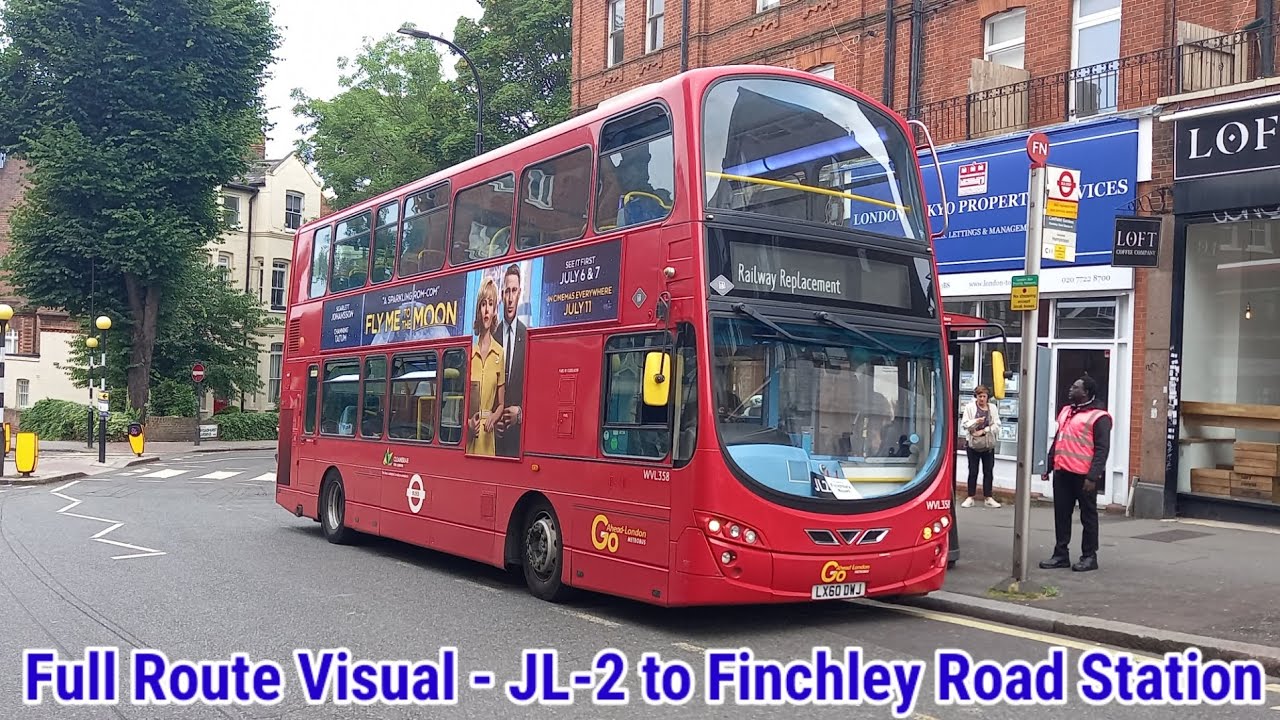 Full Route Visual | Rail Replacement Route JL-2 - Wembley Park to ...