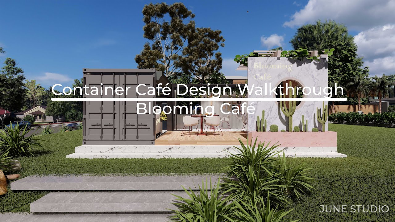 Container Café Design - Walkthrough & Floor Plan - YouTube