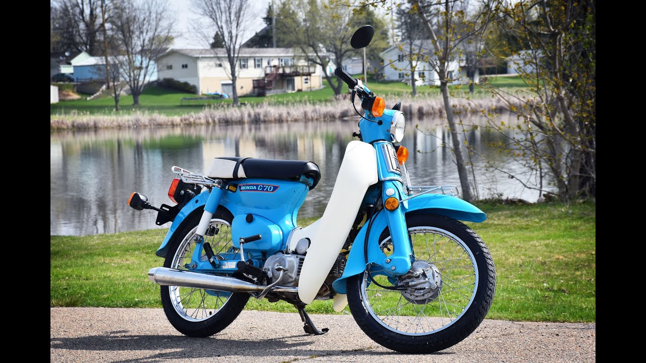 SOLD 2k mile 1980 Honda C70 Passport - YouTube