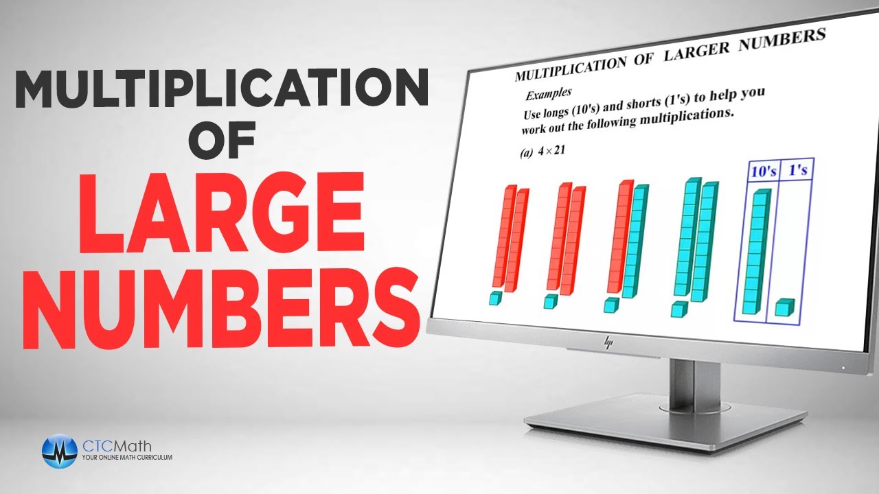 3rd Grade Math Tutorials: Multiplication of Large Numbers - YouTube