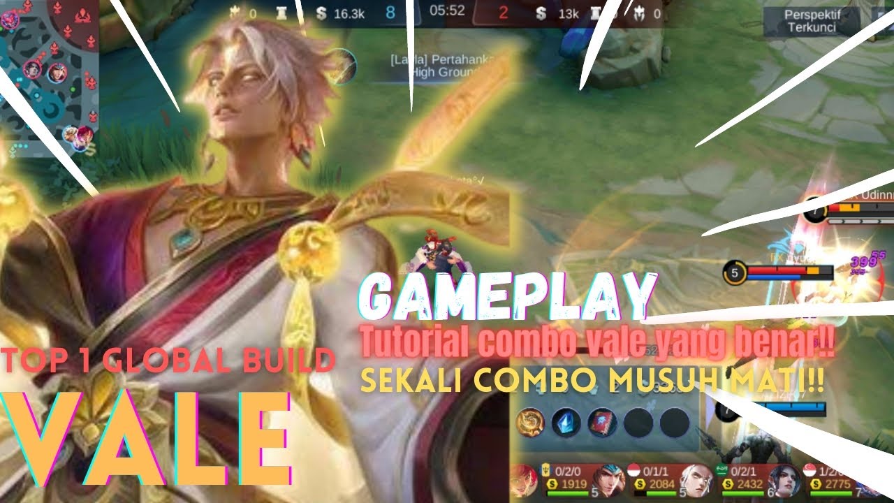 VALE TOP 1 GLOBAL BUILD!! TIPS & TRICK COMBO VALE LANGSUNG MATI!! VALE ...