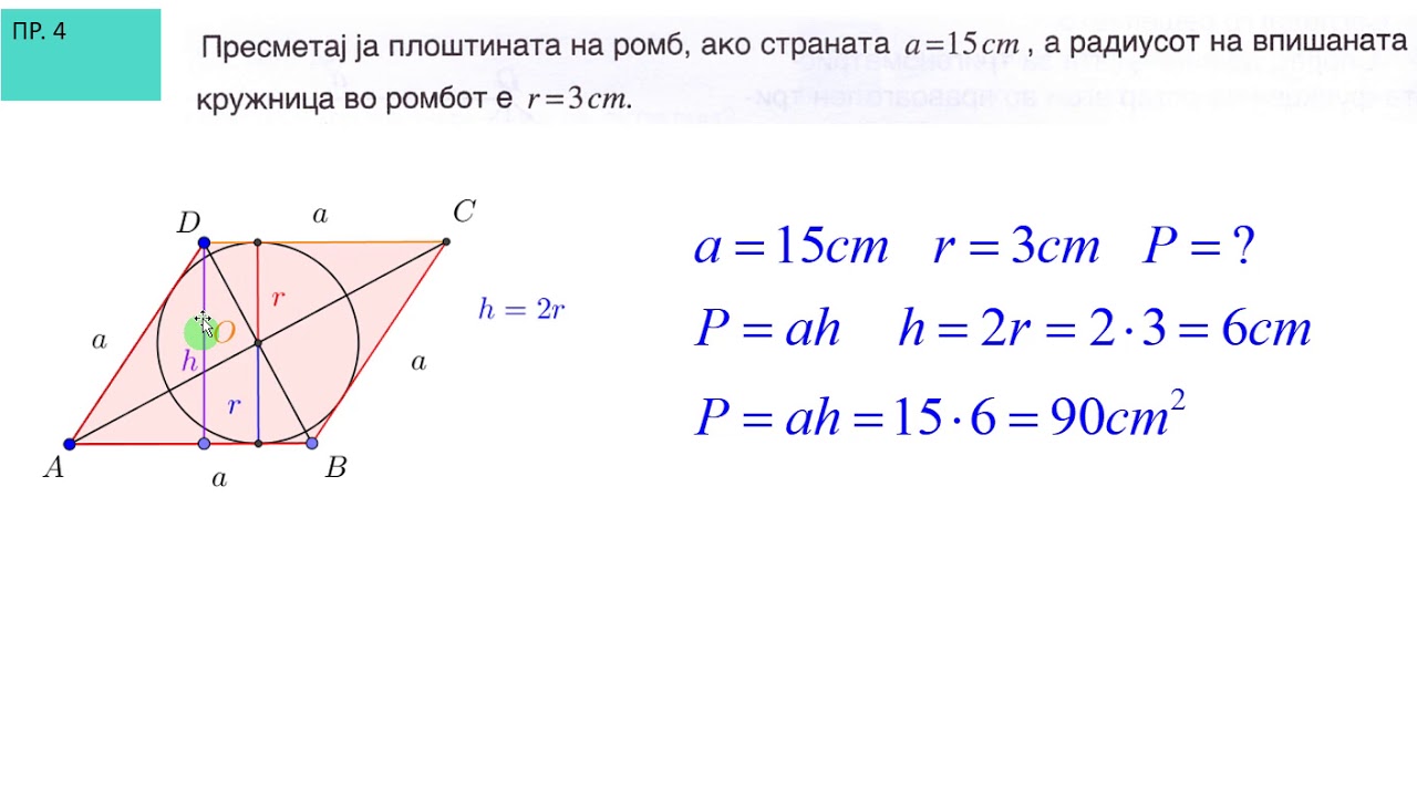 Plostina na romb i romboid - YouTube