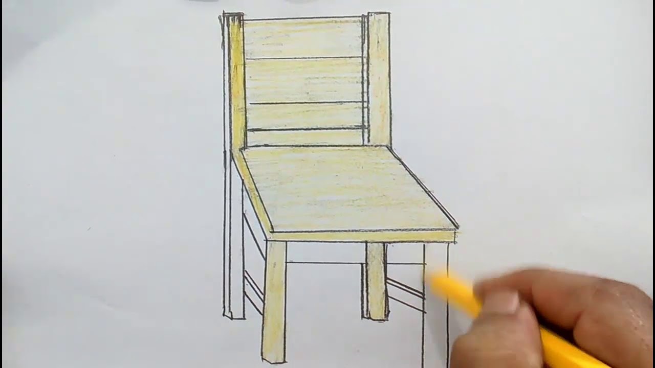 How to draw Chair step by step - YouTube