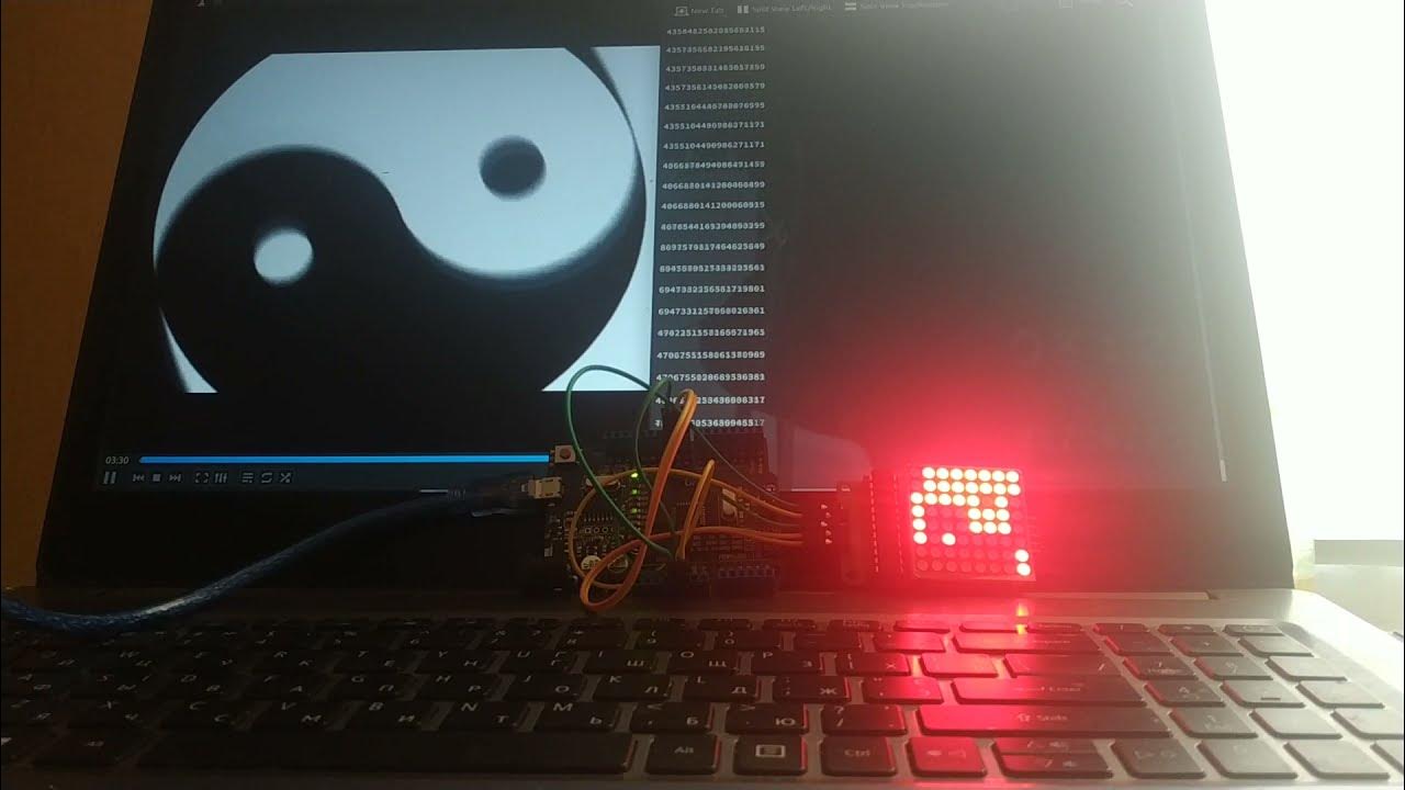 Bad Apple 8x8 matrix Arduino Uno - YouTube