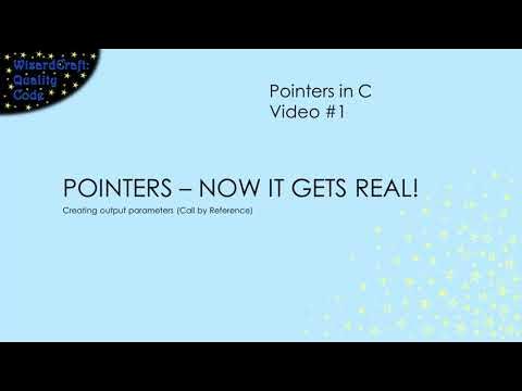 Intro to C Pointers - Output Parameters (C - Pointers - 1) - YouTube