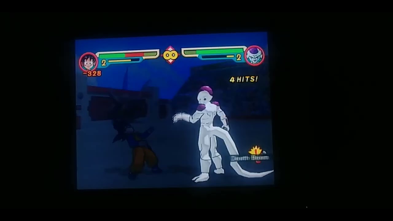 Dragonball Z Budokai 2 Frieza Final Form Death Beam on Goten Gyaku ...