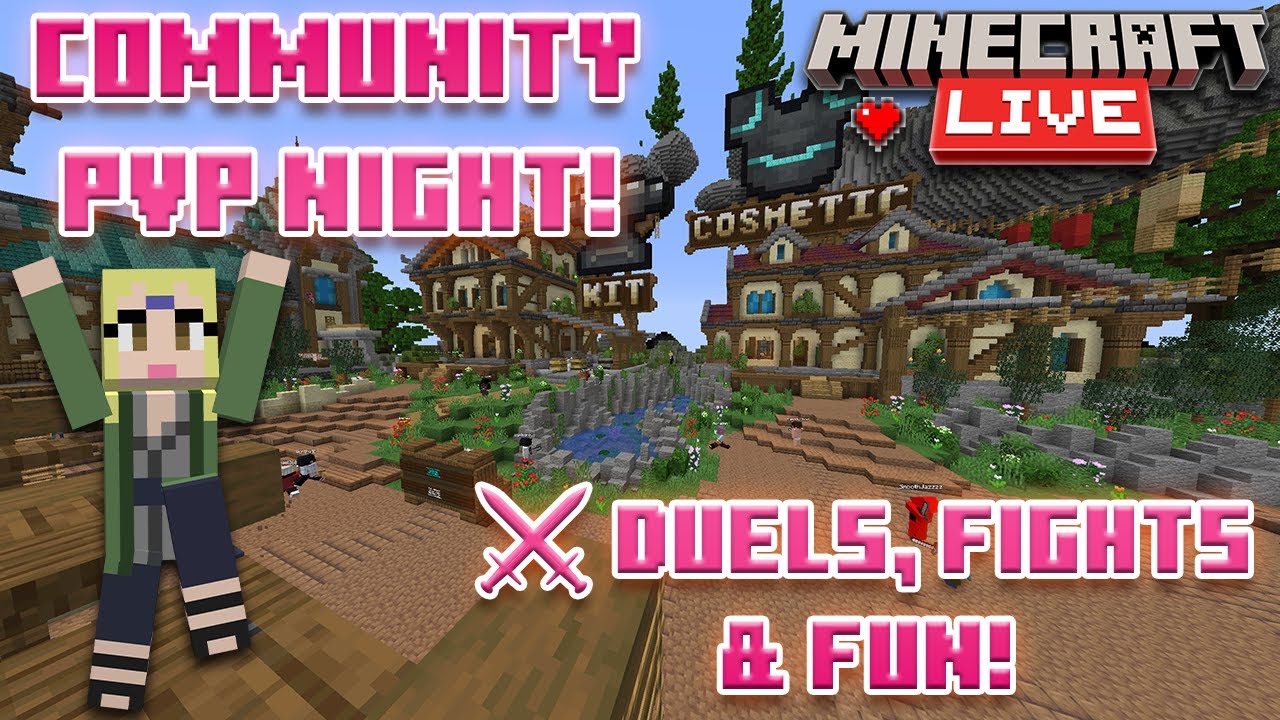 Minecraft PvP LIVE – Community Duels All Night! ⚔️🔥 - YouTube