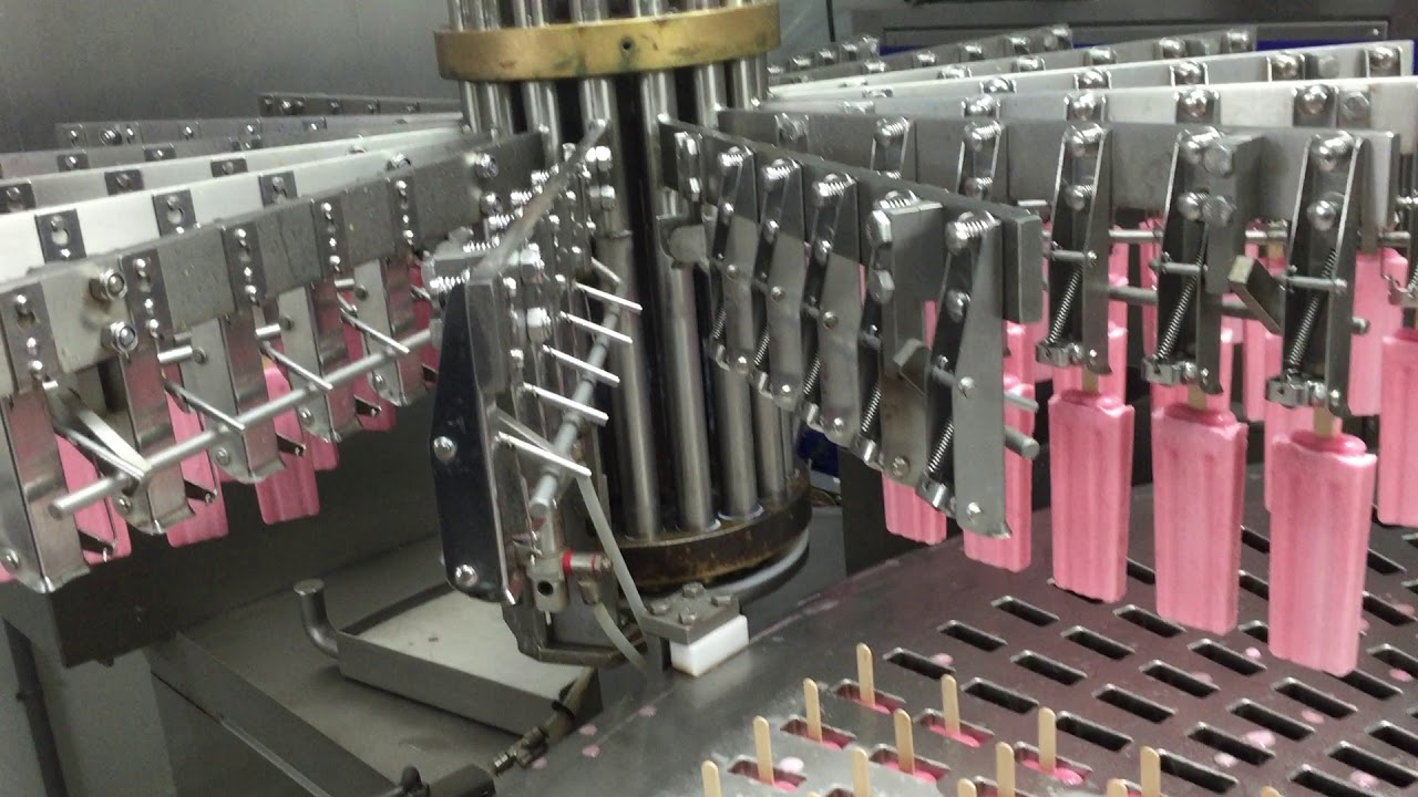 Enrobing ice cream machine Tetra Pak - YouTube