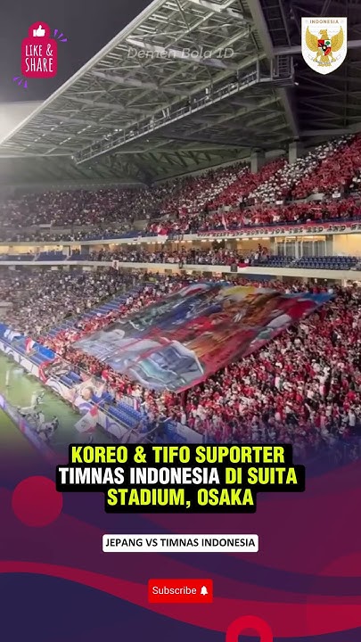 KOREO & TIFO FANS SKUAD GARUDA DI LAGA JEPANG VS TIMNAS INDONESIA #beritatimnas - YouTube