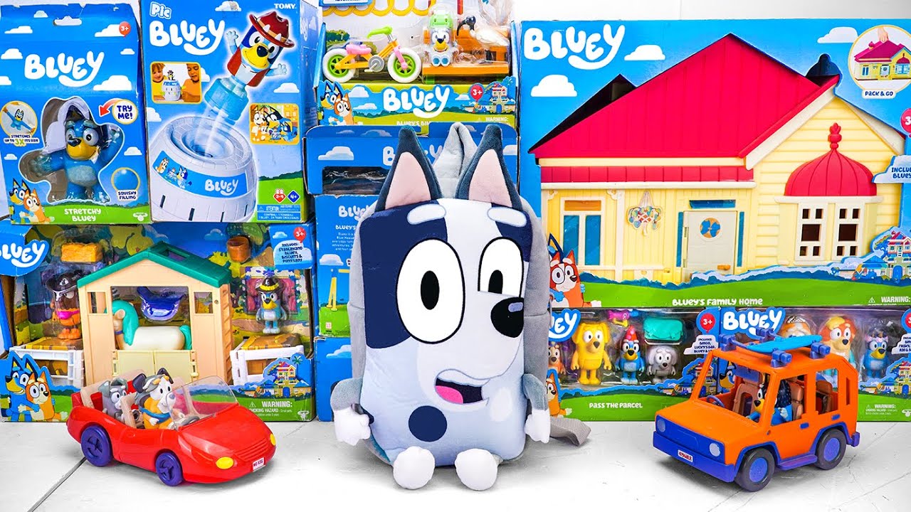 Bluey Toy Collection Unboxing Review💙 Bluey Family Home Playset & Bluey ...