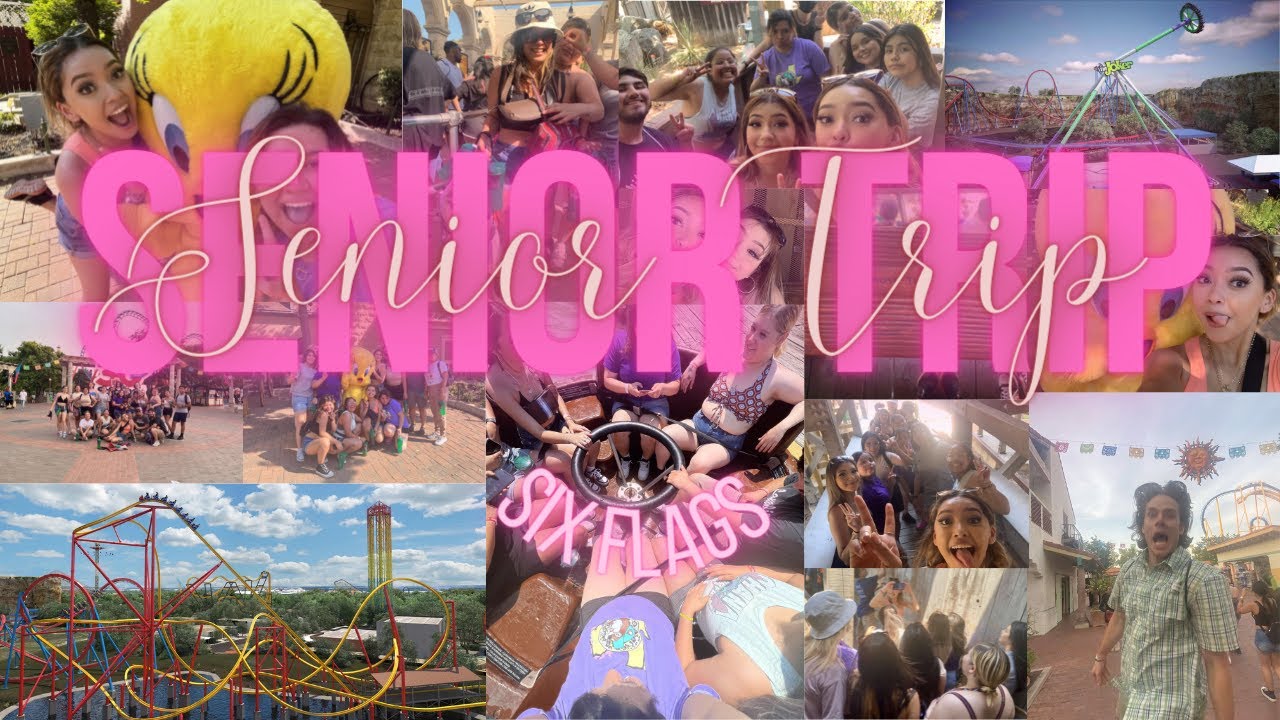 SENIOR TRIP TO SIX FLAGS | Vlog - YouTube