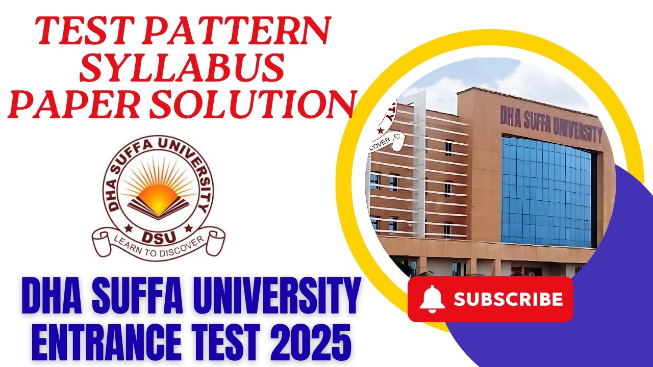 DHA Suffa University Entry Test Preparation 2024| Test Pattern | Sample ...