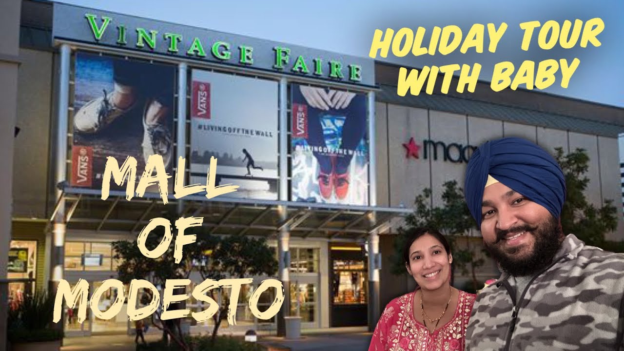 Holidays Tour with Newborn | Vintage Fair Mall Modesto California - YouTube