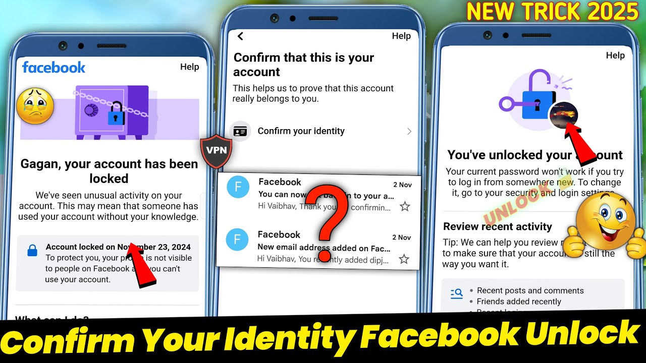 Confirm Your Identity Facebook Account Unlock 2025? | Facebook account ...