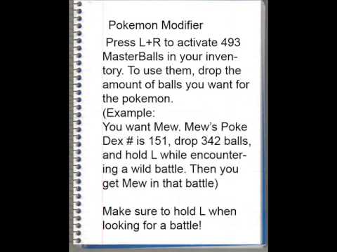 Pokemon Diamond & Pearl Action Replay Codes - YouTube