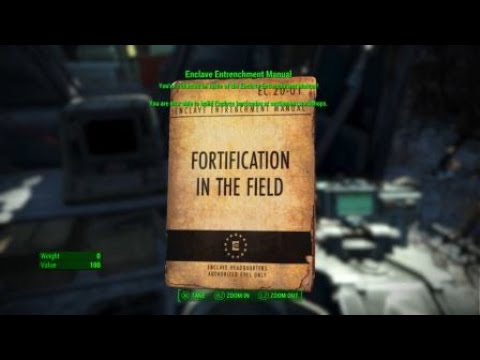 Fallout 4- Where to find the manual to build enclave barracades - YouTube