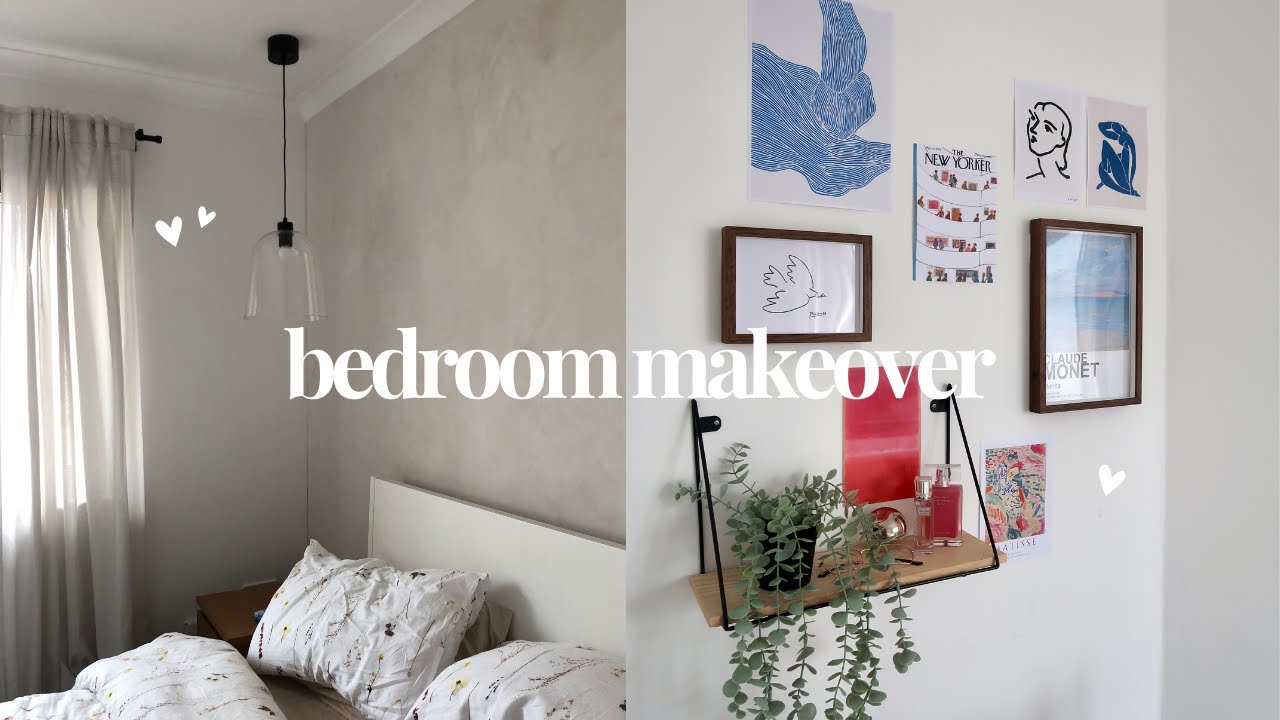 Bedroom Makeover | minimalist & aesthetic, pinterest inspired room ...