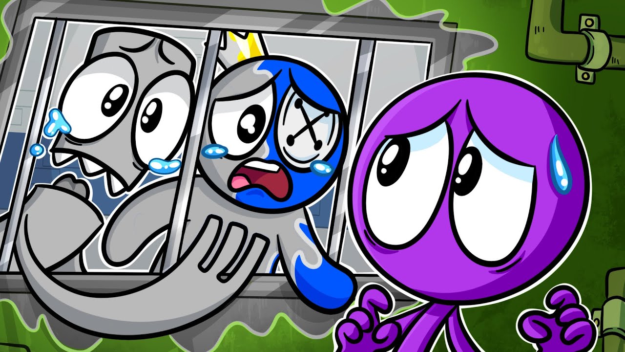 PURPLE RAINBOW FRIENDS, But the COLORS are MISSING?! Roblox Animation ...