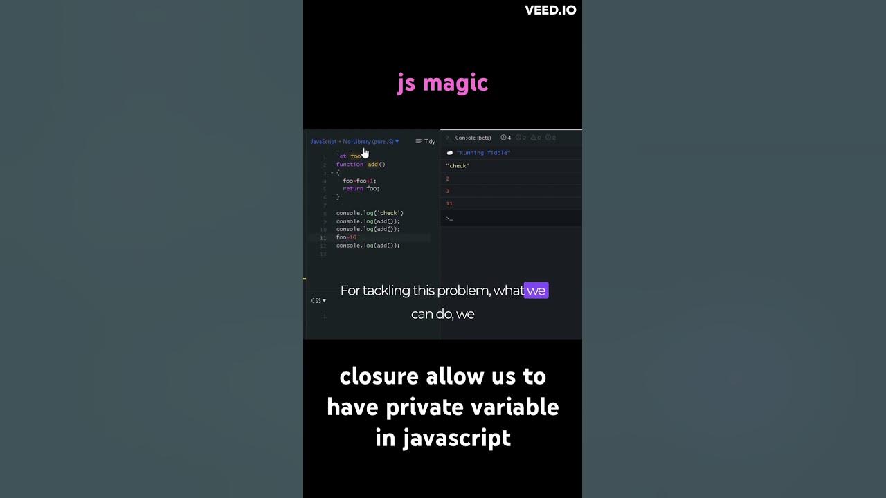 Closure In Java Script Codenewbie Coding Javascript Codewithme Youtube 1909
