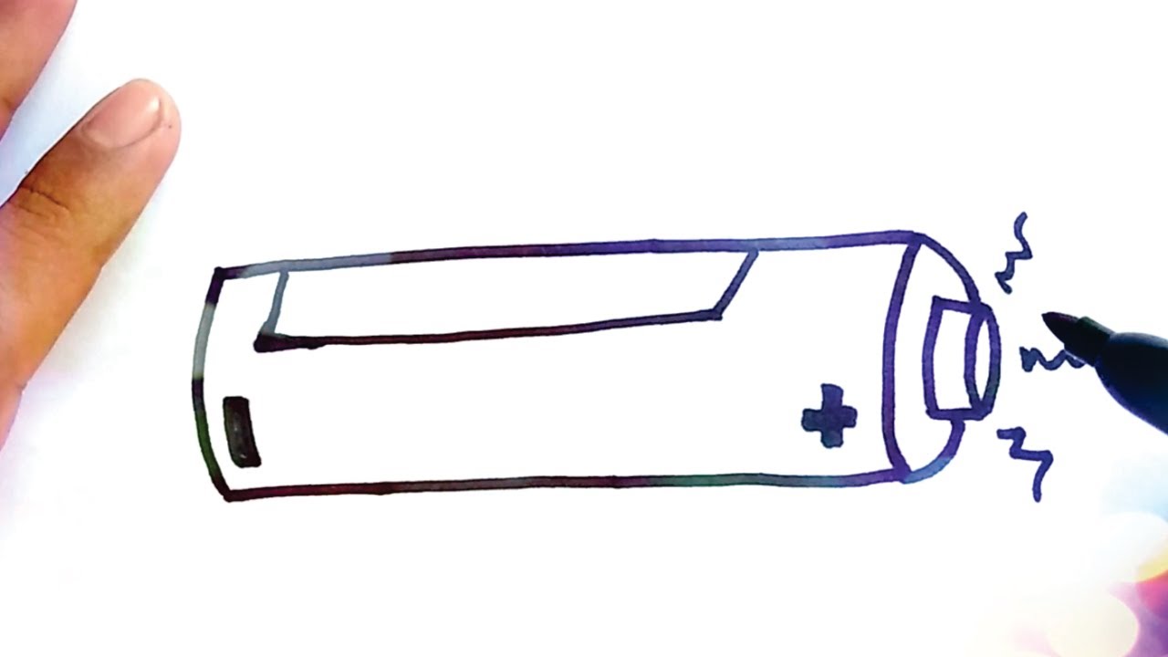 COMO DIBUJAR UNA PILA ALCALINA paso por paso | dibujos para niños ...