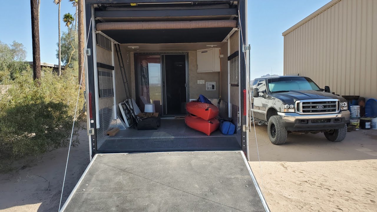 Toy Hauler Ramp door rebuild part 2 @The Saylor Adventures - YouTube