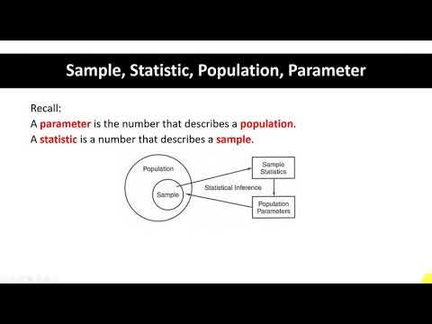 Sample, Statistic, Population, Parameter Part 1 - YouTube