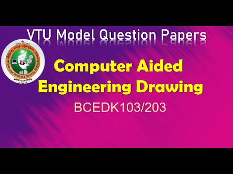 Model Question Paper of CAED subject | BCEDK103/203 | VTU First Sem ...