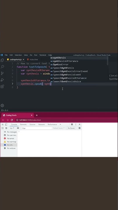 convert text to speech using javascript - YouTube