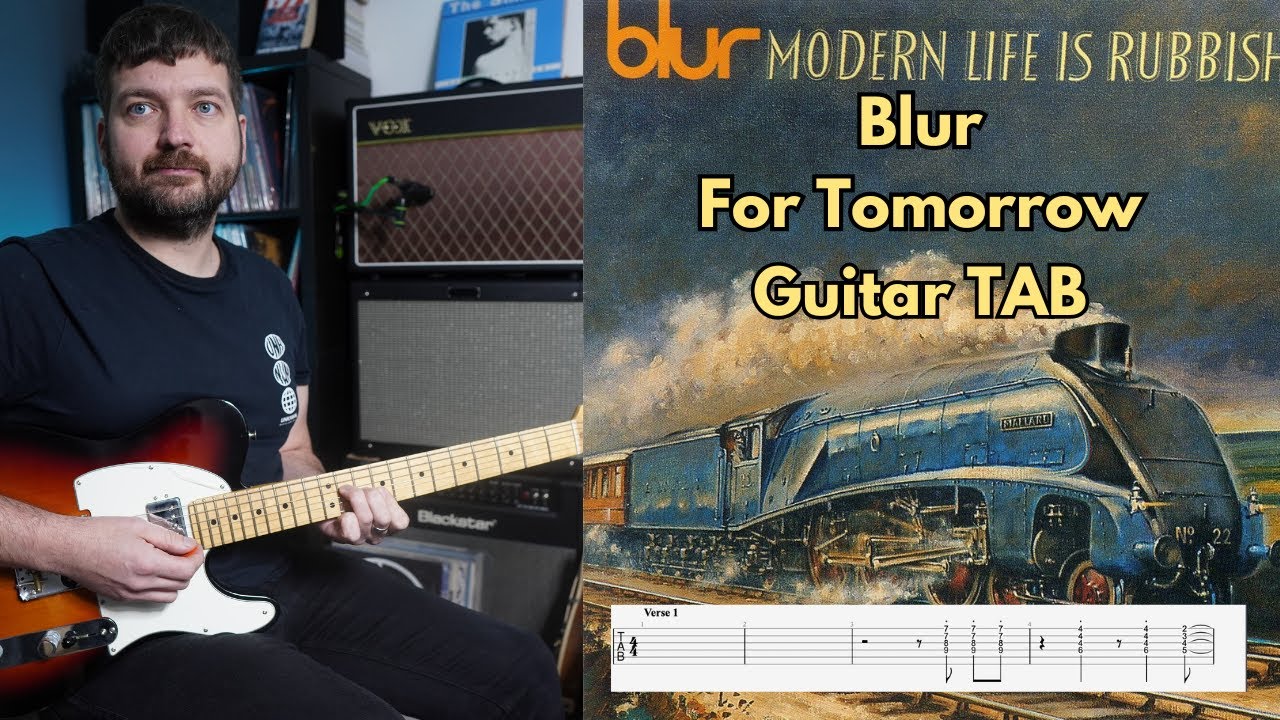 Blur - For Tomorrow - Guitar TAB/Guitar Lesson - YouTube