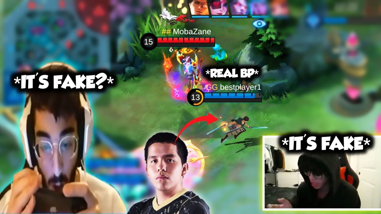 MOBAZANE & BASIC THOUGHT THEY ARE PLAYING VS A FAKE BESTPLAYER ACCOUNT ...