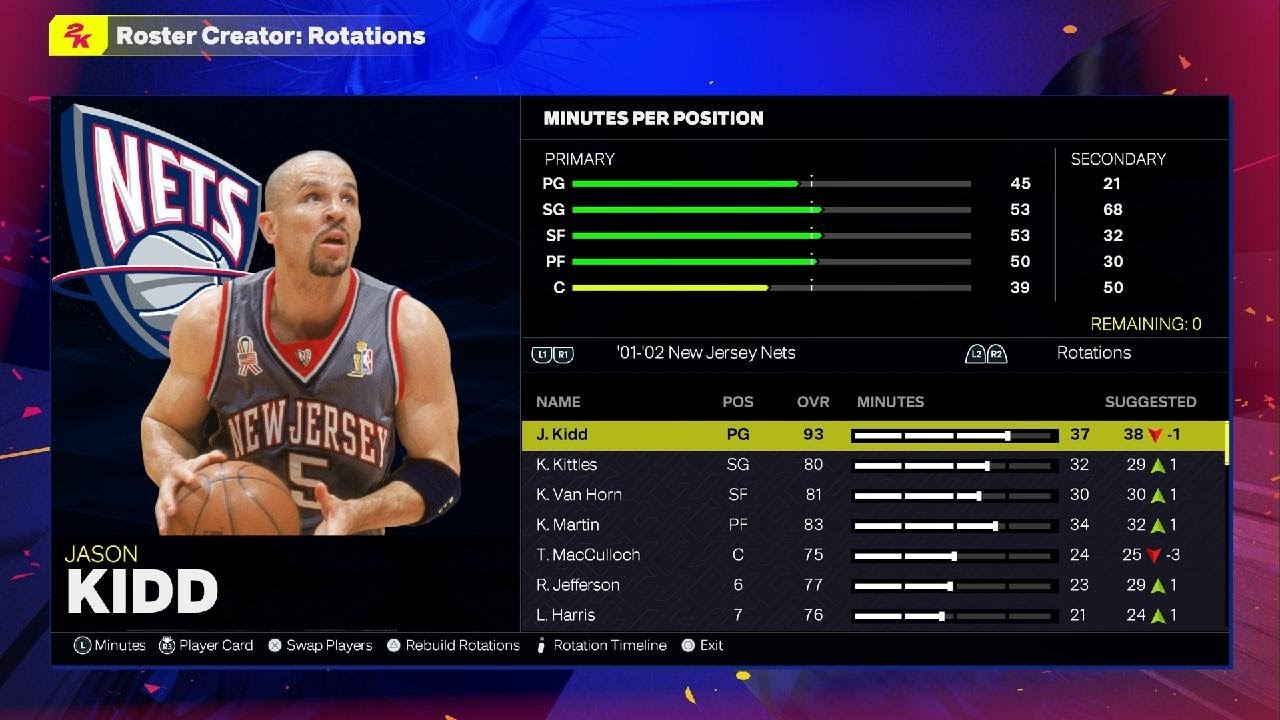 NBA 2K25: New Jersey Nets 2001-02 classic team - YouTube