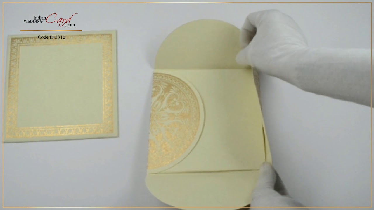 D-3310, Cream Color, Handmade Paper, Odd Shape Cards, Designer ...