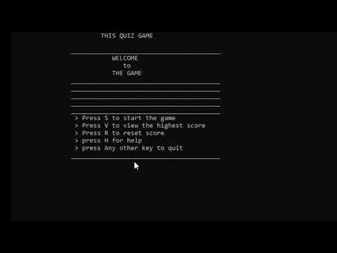 8.THE QUIZ GAME IN C - YouTube