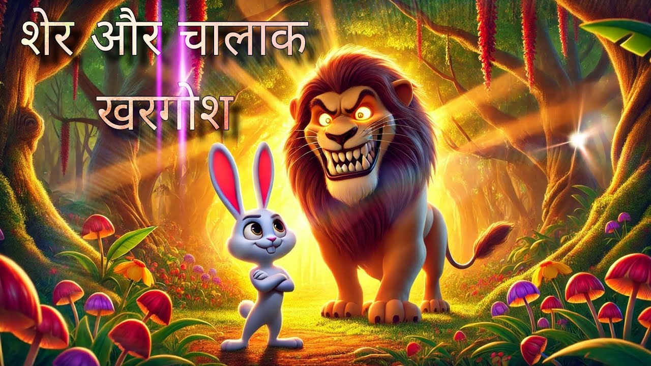 🐯 शेर और चतुर खरगोश की मजेदार कहानी || Sher aur khargosh ki kahani ...