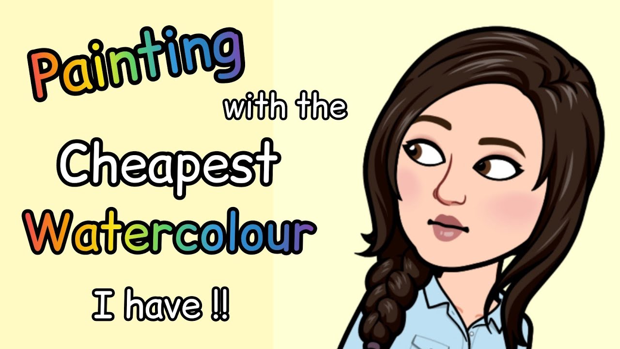 Painting with the Cheapest Watercolour i have !! Rs. 12 only - YouTube