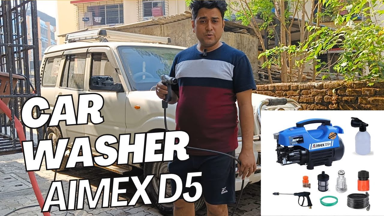 Aimex D5+ High Pressure Car Washer Machine for Cleaning Car, Bike ...