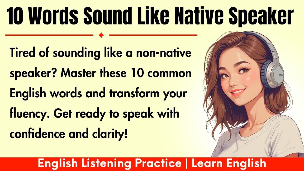 10 Words To Sound Like A Native Speaker || Avoid Common Mistakes ...