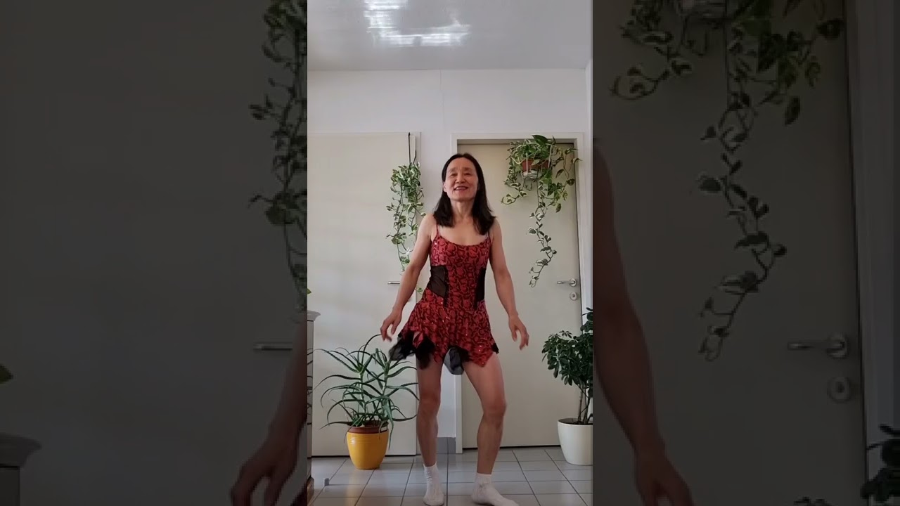 64y woman imitates Sofia's shuffle dance - YouTube