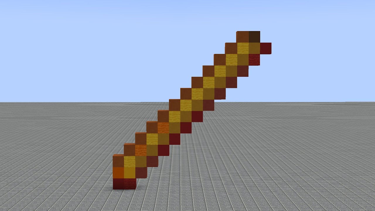 Minecraft Blaze Head Pixel Art