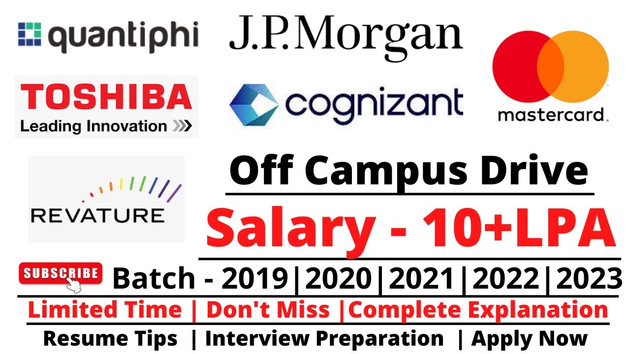 Off Campus Drive | Batch - 2019|2020|2021|2022|2023 | Mass Hiring | No ...
