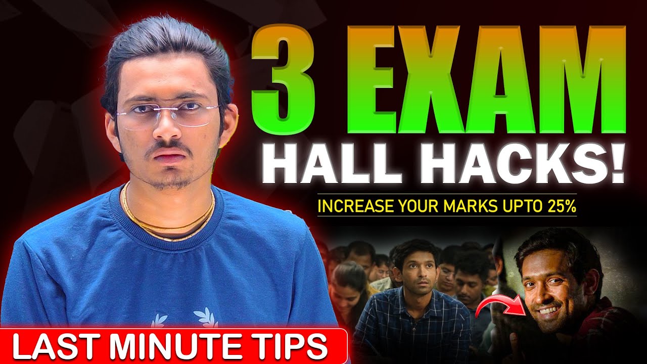 Last Minute Exam Tips🔥| 3 Secret Exam Hall Hacks| Kumar Sir - YouTube
