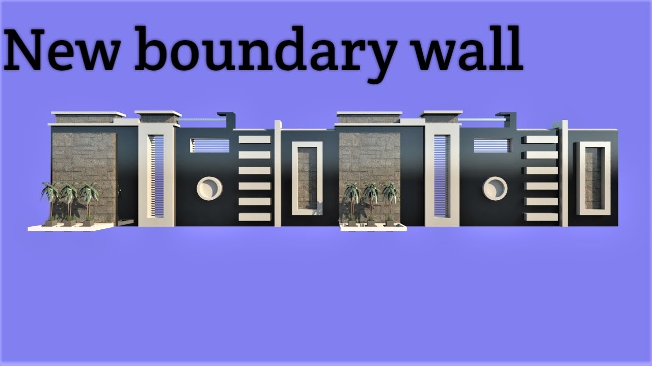 Boundary wall design with gate 2021 - YouTube