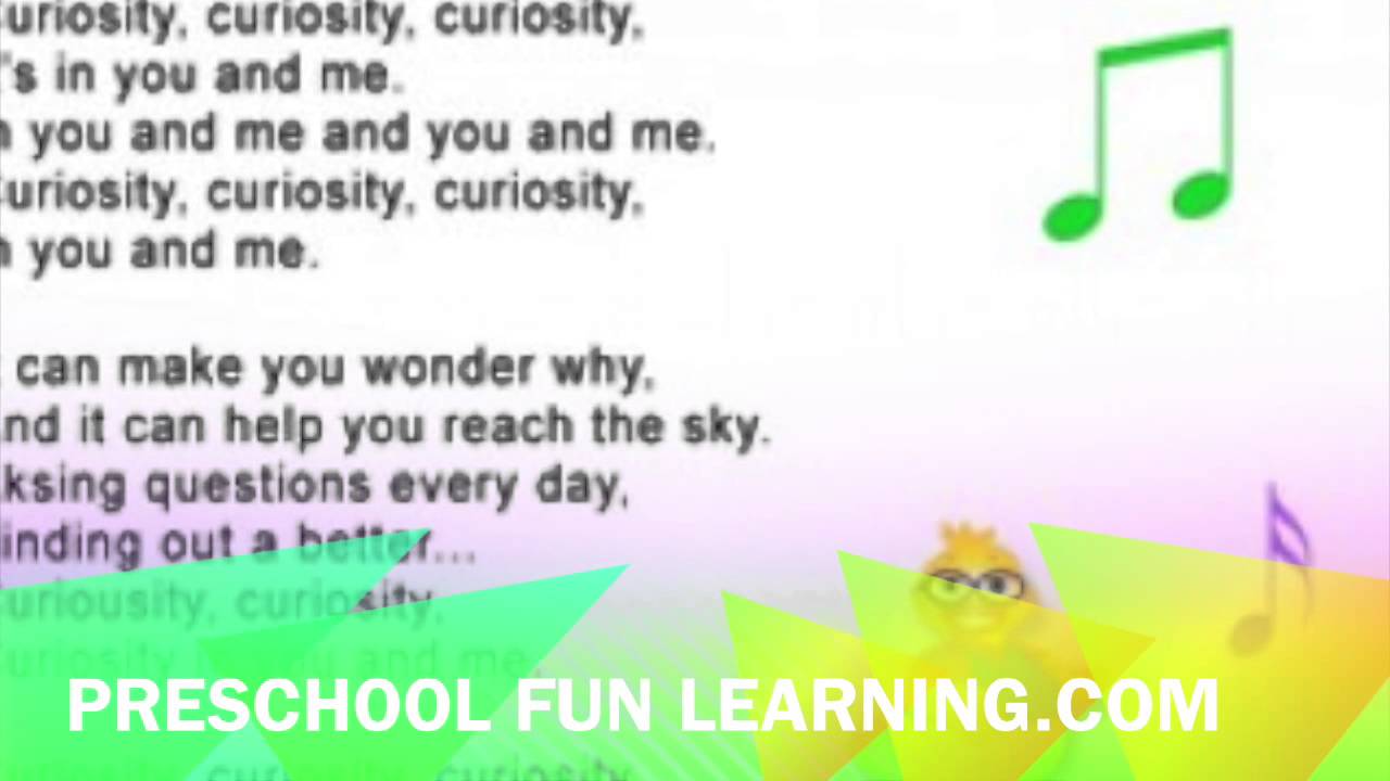 Curiosity Song Preschool Fun Learning Sing a Long Music - YouTube