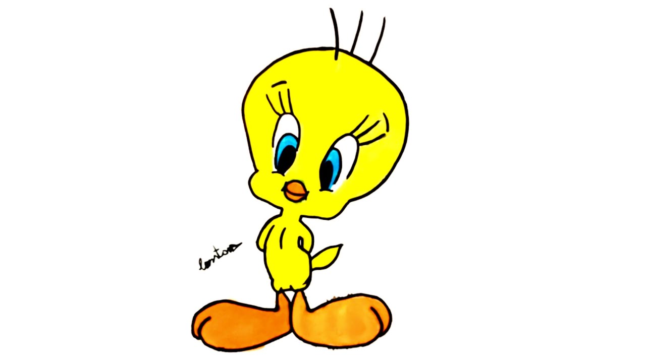 Como dibujar a piolín/How to draw tweety - YouTube