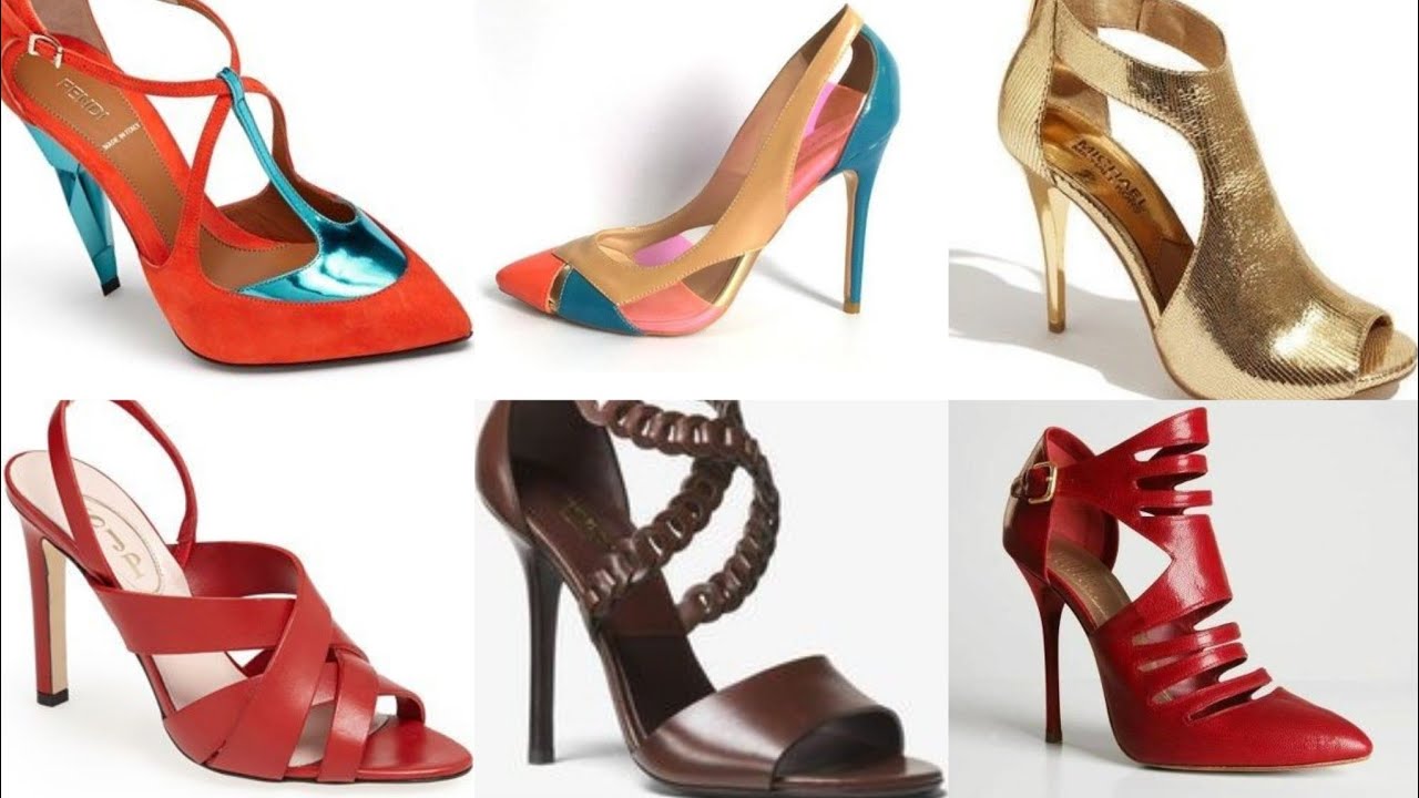 beautiful and glamorous color block multi colored pencils heal sandals ...